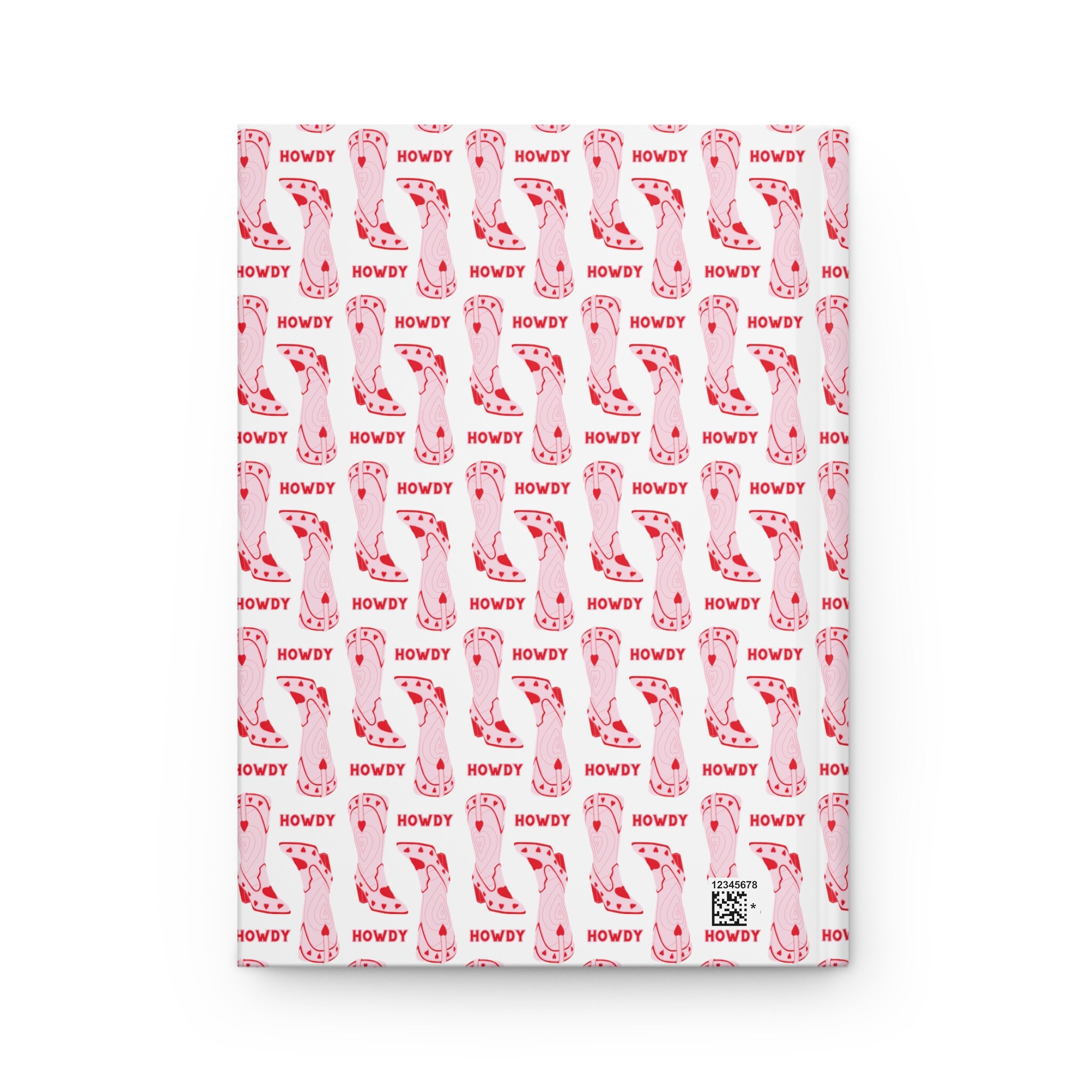 Howdy Cowgirl Boot Hardcover Journal | Pink and Red Western Notebook ...