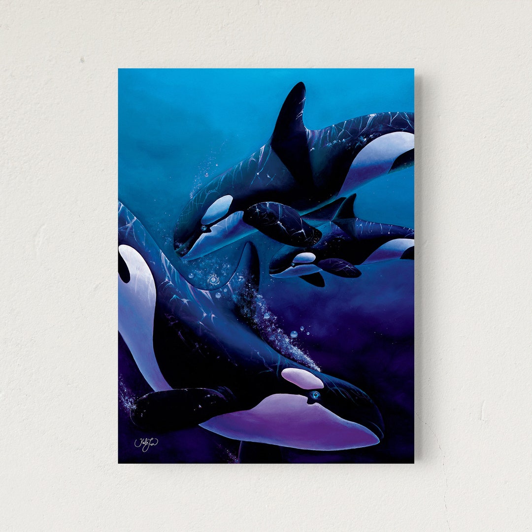 Orca Whale Art Whale Oil Painting Orca Canvas Art Original - Etsy