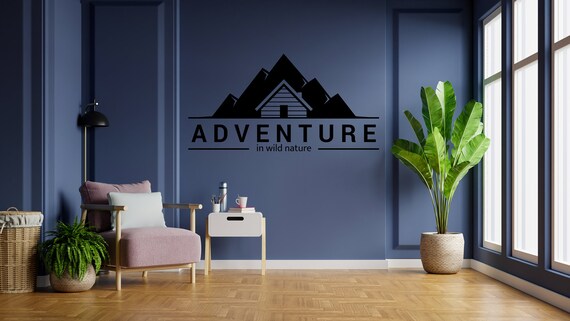 Nature Wall Decal Adventure Wall Sticker Travel Wall Decor SS | Etsy