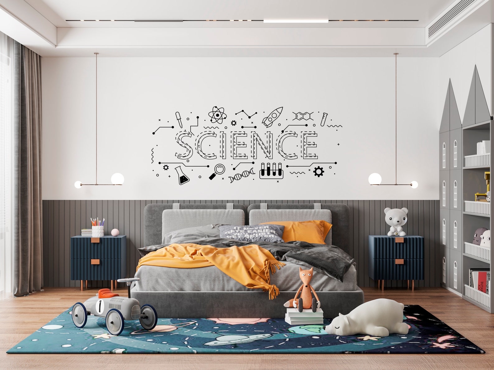 Science Wall Decal, School Wall Decalscience Lettering Wall ...