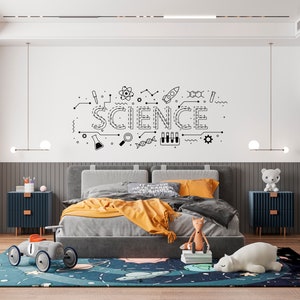 Science Wall Decal, School Wall Decal\science Lettering Wall Decal ...