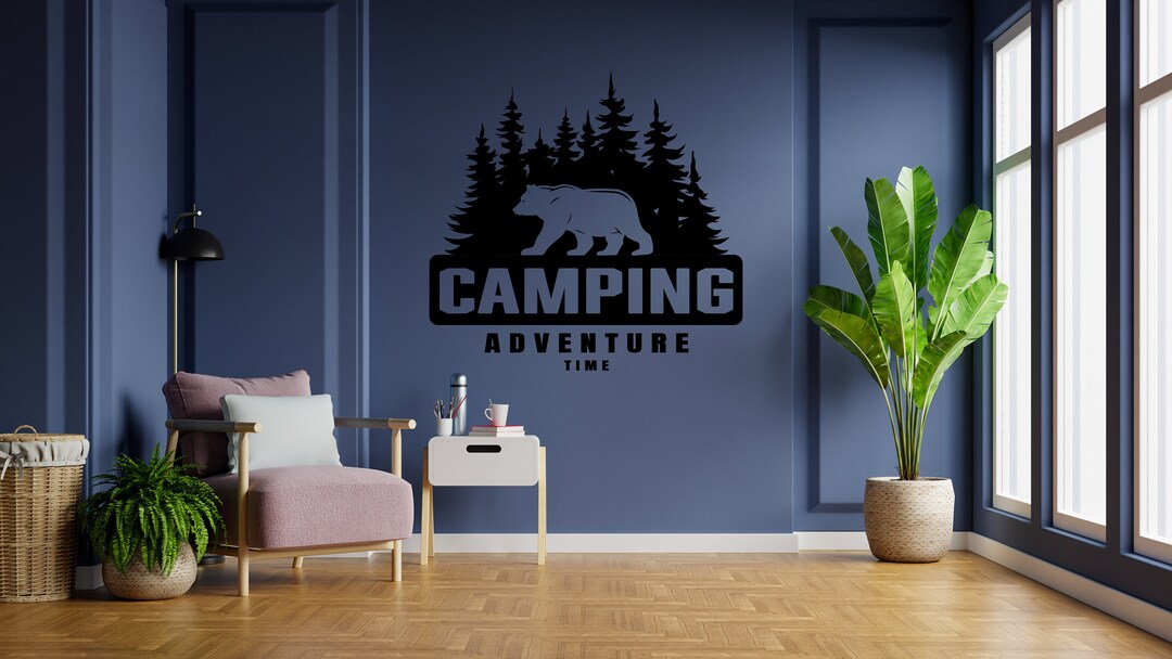 Nature Camping Wall Decal Adventure Wall Sticker Travel CAMPING Wall ...