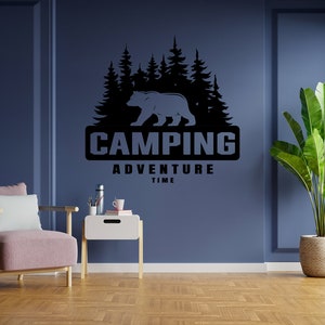 Nature Camping Wall Decal Adventure Wall Sticker Travel CAMPING Wall ...