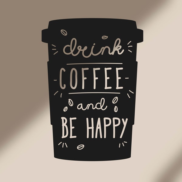 Coffee Cup Decal - Etsy