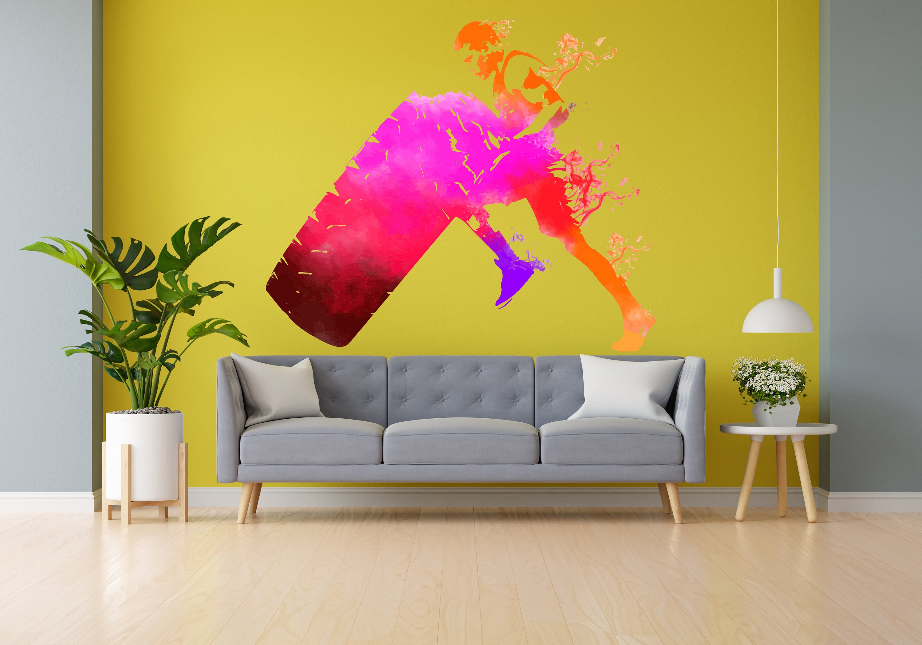 Colored Wall Decal Crossfit Mancolor Wall Sticker Crossfit - Etsy