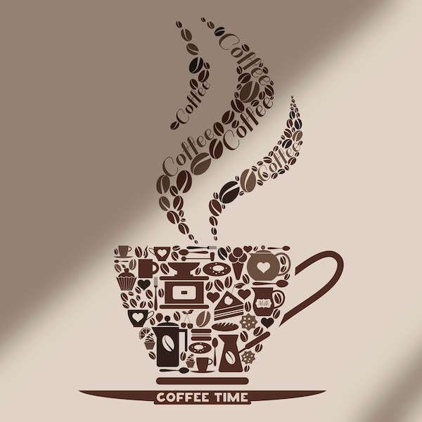 Coffee Cup Decal - Etsy