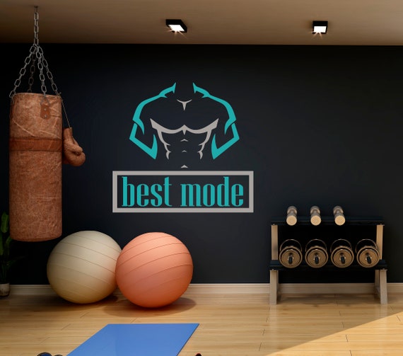 Best Mode Colored Wall Decalgym Wall Decal Best Mode Wall - Etsy