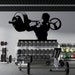 Barbell Athlete Wall Decal Gym Wall Decal Sport Wall Sticker Gym Wall ...