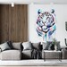 Colored Tiger Decalanimals Wall Decal Beautiful Colored - Etsy