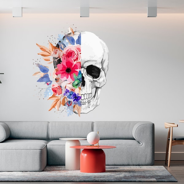 Skull Wall Decal - Etsy