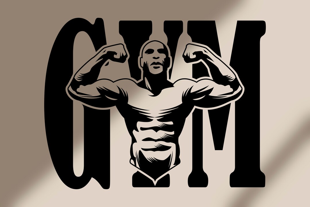 Strong Man Wall Decal for Gym Wall Sticker Bodybuilding Wall Decal ...