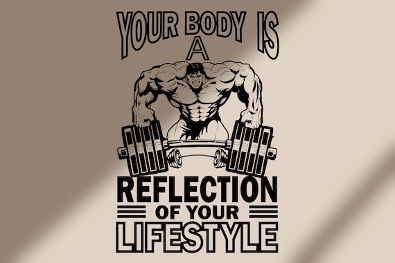 Motivation Quote Wall Decal Bodybuilder Wall Decal Muscle Man - Etsy