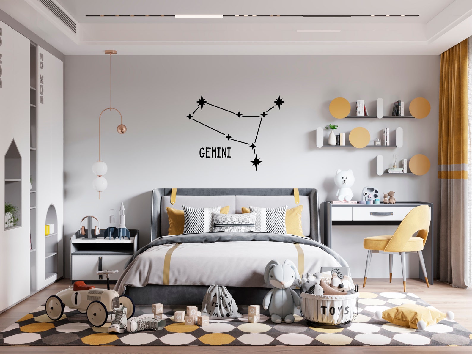 Gemini Zodiac Constellation Wall Decal Gemini Zodiac - Etsy