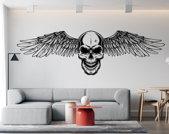 Skull Wall Decal | Etsy