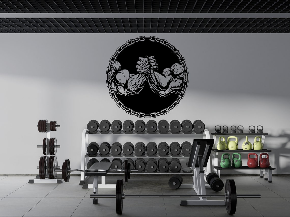 Аrm Wrestling Wall Decal Arm Wrestling Wall Decal for Gym Wall Decal ...