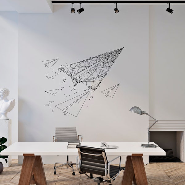 Paper Plane Wall Art - Etsy