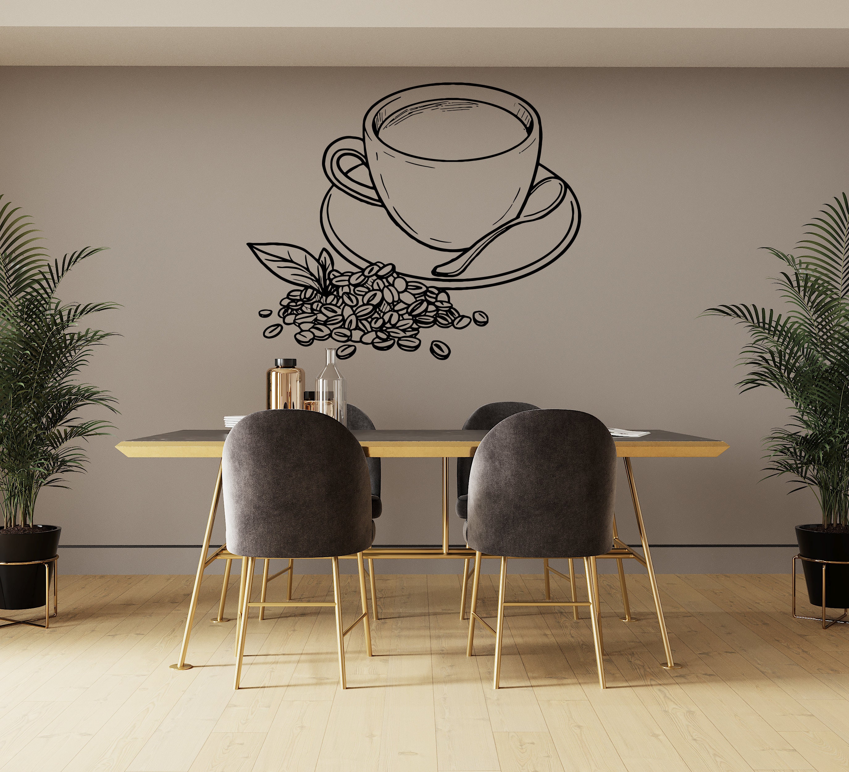 A Cup of Coffee Wall Decal Cafe Wall Sticker Coffee for Window - Etsy