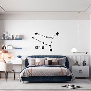 Gemini Zodiac Constellation Wall Decal, Gemini Zodiac Constellation ...