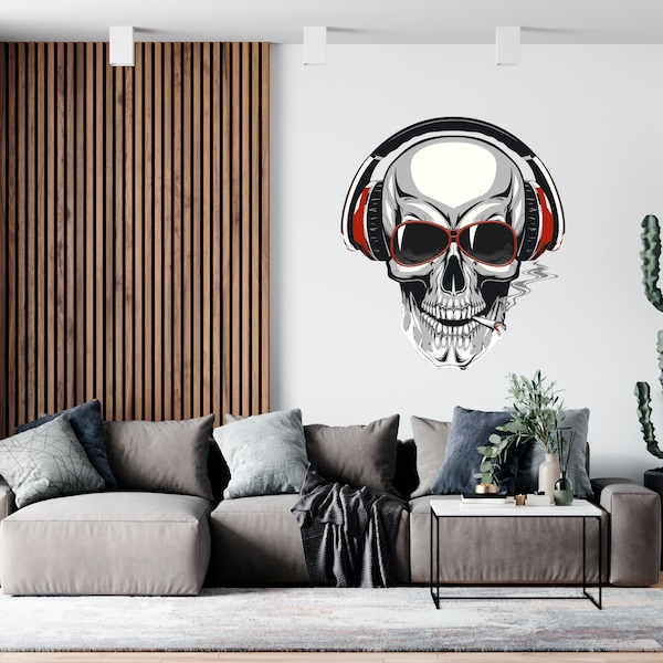 Skull Wall Decal - Etsy