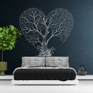 Beautiful Tree in the Form of a Heart Wall Decal Flowers Wall Decal ...