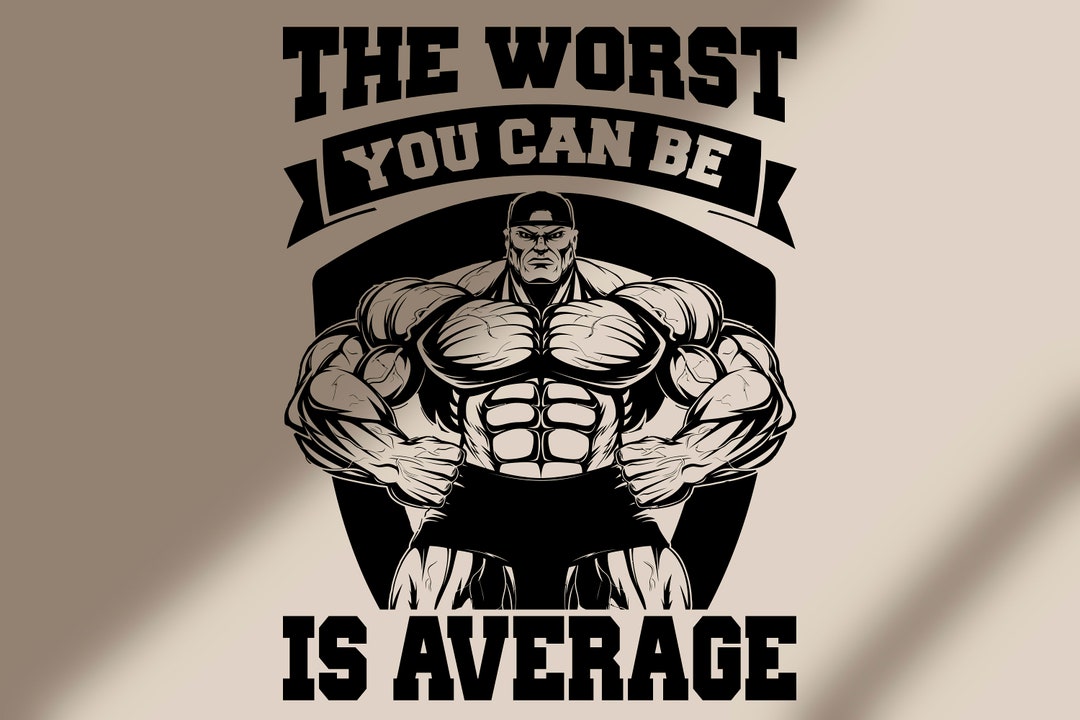 Motivation Quote Wall Decal Bodybuilder Wall Decal Muscle Man Decal Gym ...