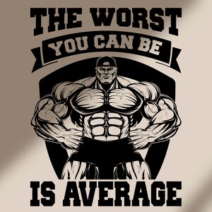 Motivation Quote Wall Decal Bodybuilder Wall Decal Muscle Man Decal Gym ...