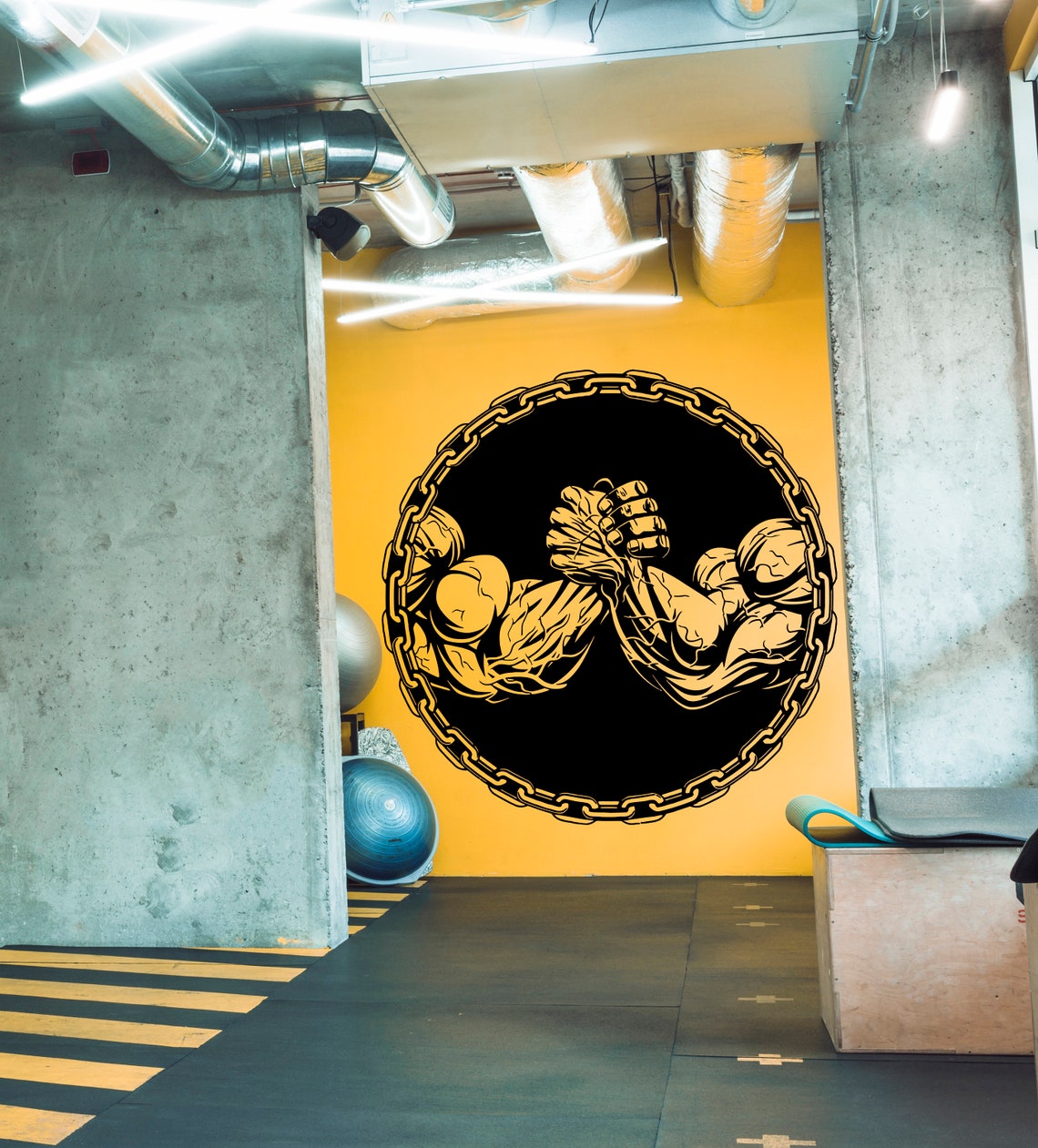 Аrm Wrestling Wall Decal Arm Wrestling Wall Decal for Gym Wall Decal ...