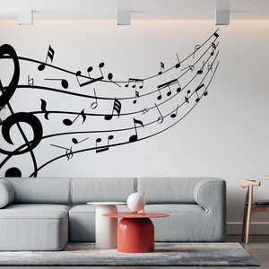 Music Wall Decal Music Notes Wall Sticker Musician Wall Decor SS 602 - Etsy