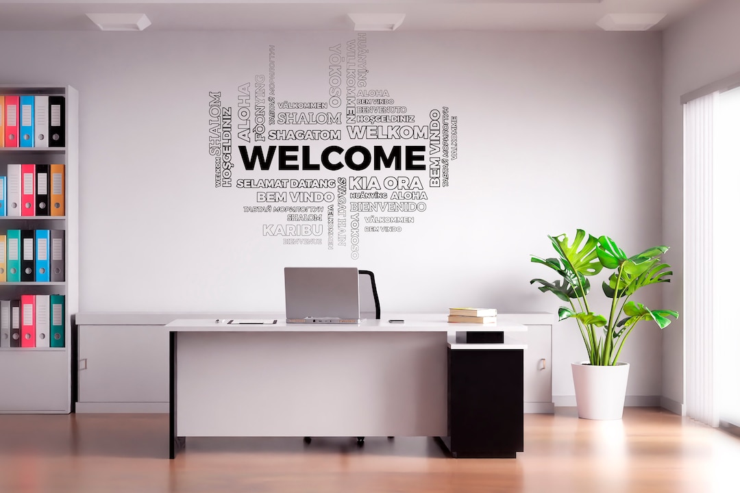 Words Welcome Wall Decal/ Hello Wall Decal/ Welcome Sign Decal/welcome ...