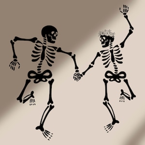 Funny Skeletons Decal, Cute Skeletons Decal, Dancing Skeleton Decal\wall Decal Funny Skeleton ...