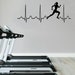 Run Pulse Decal Heartbeat Run Color Wall Decal Gym Wall Decal Sport ...