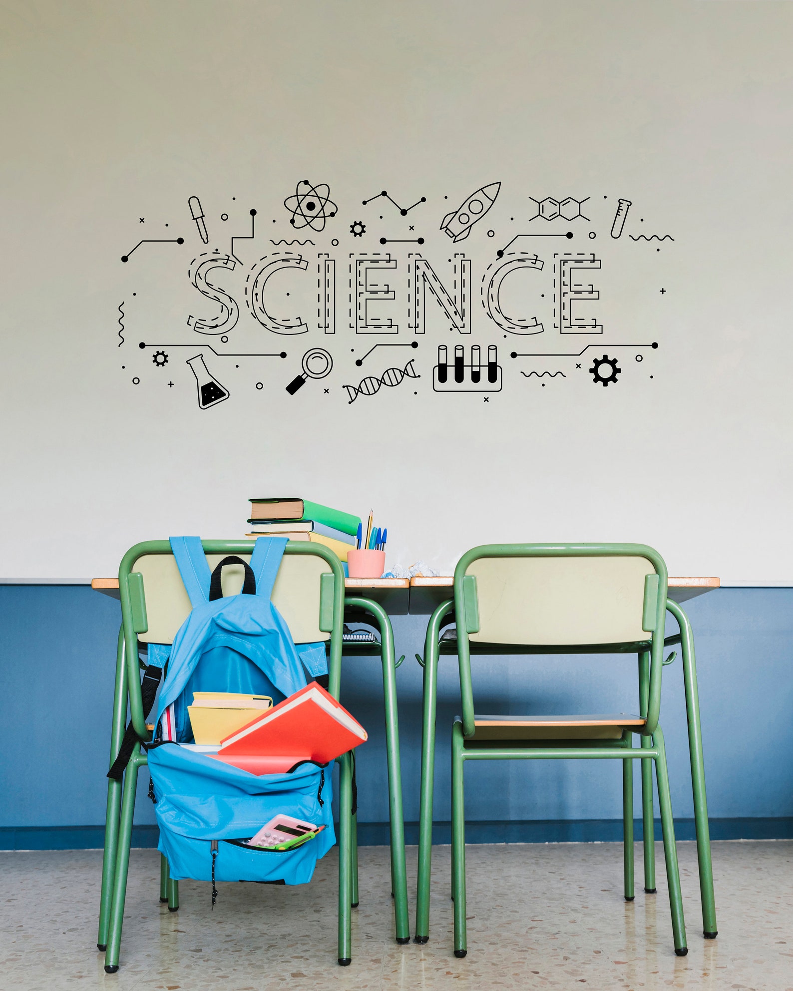 Science Wall Decal, School Wall Decalscience Lettering Wall ...