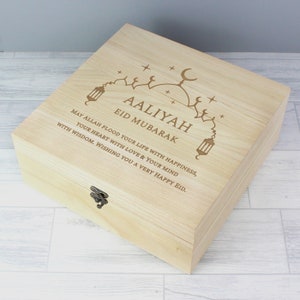 Personalised Eid and Ramadan Large Wooden Keepsake Box - Etsy