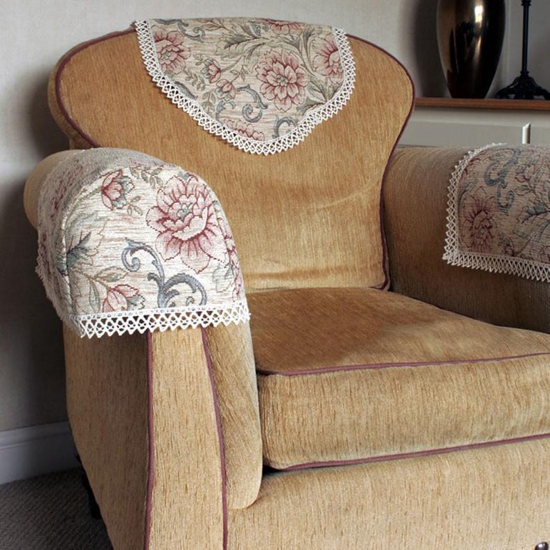 Chair Arm Covers Gift, New Home Gift, Sofa Arm Caps, Chair Back ...