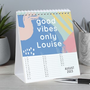 Personalised Motivational Quotes Desk Calendar - Start From Any Month ...