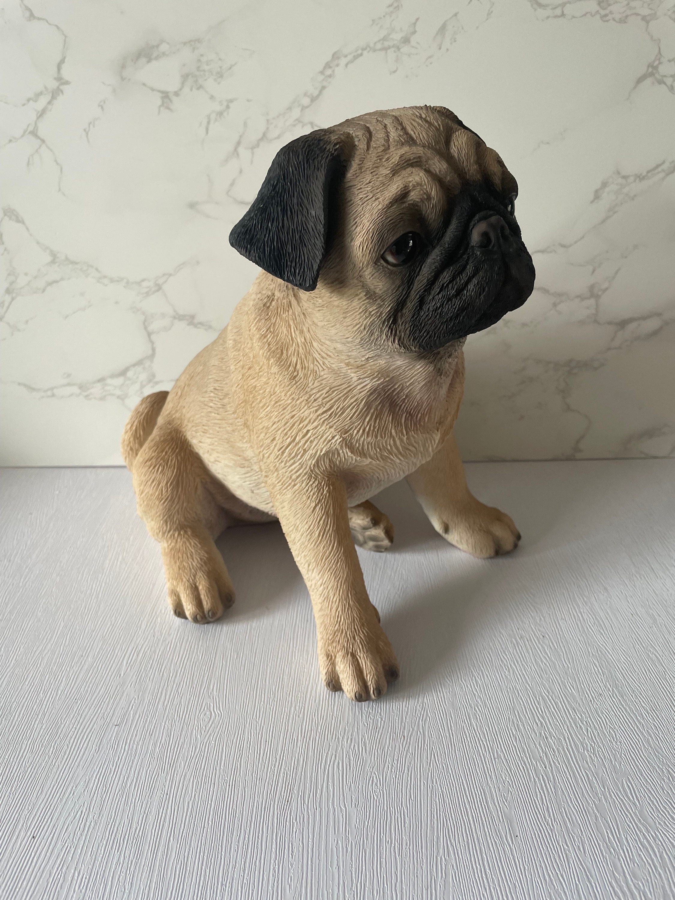 Vivid Arts Real Life Sitting Pug Dog Resin Ornament - Etsy