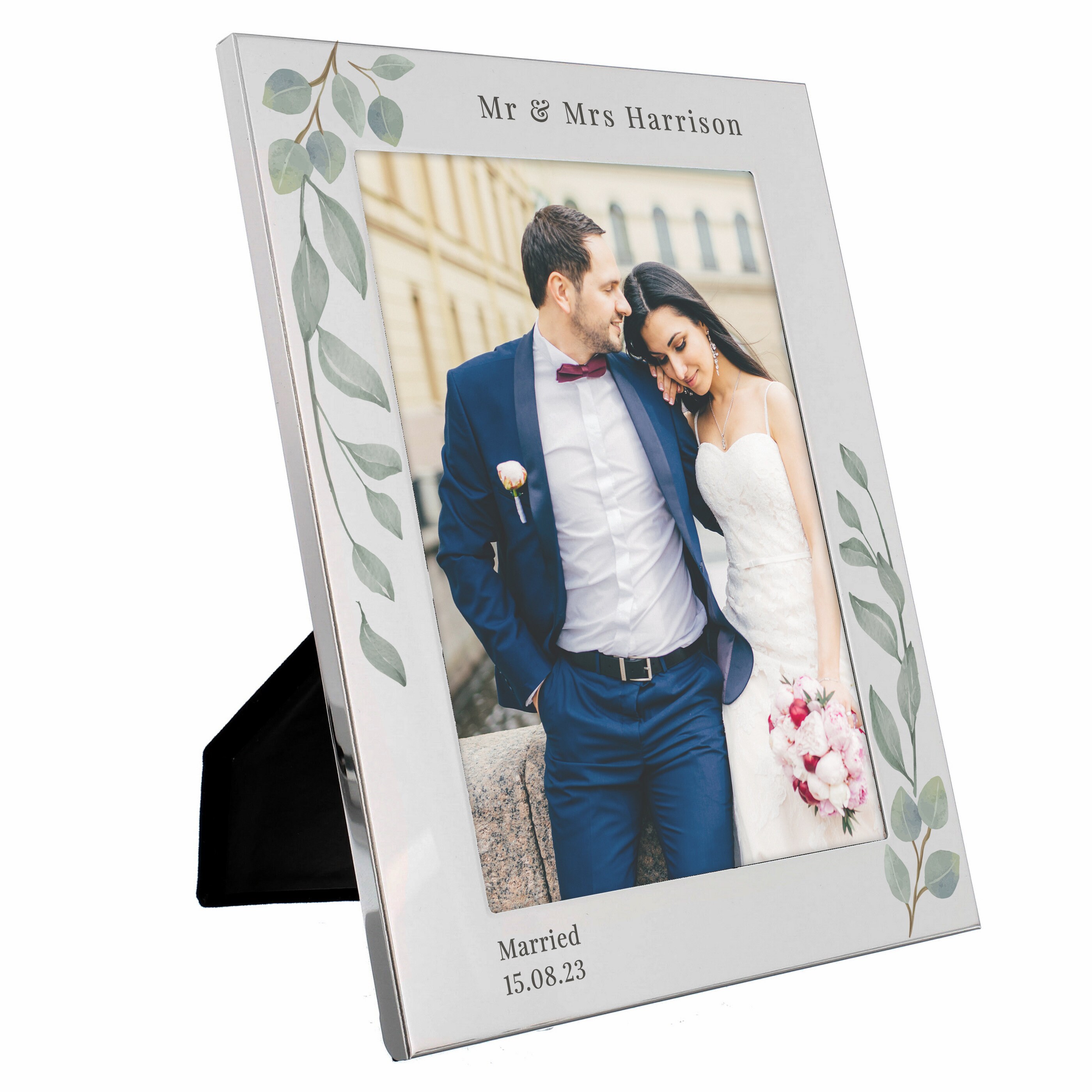 Personalised Couples Botanical 5x7 Photo Frame, Perfect Wedding ...