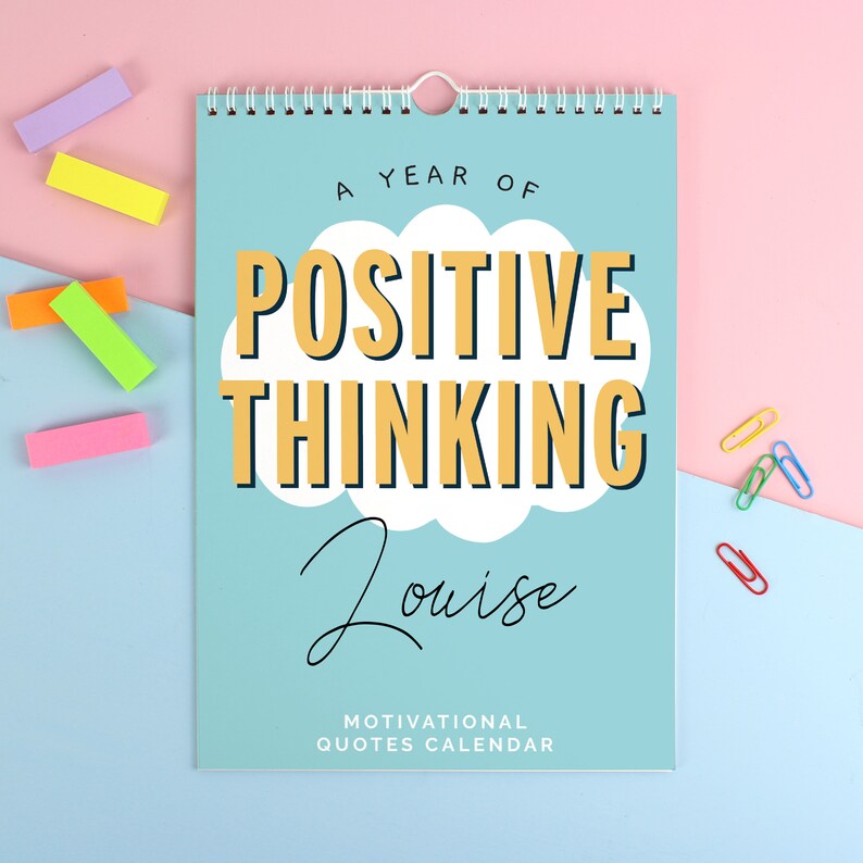 Personalised A4 Motivational Quotes Calendar - Start From Any Month ...