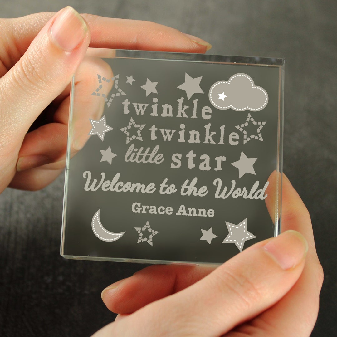 Personalised Twinkle Twinkle Crystal Token - Baby Shower Gift ...