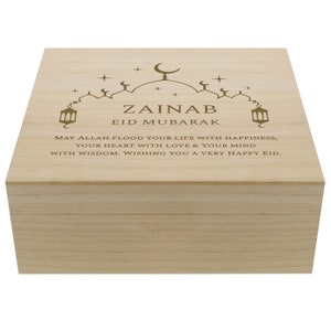 Personalised Eid and Ramadan Large Wooden Keepsake Box - Etsy