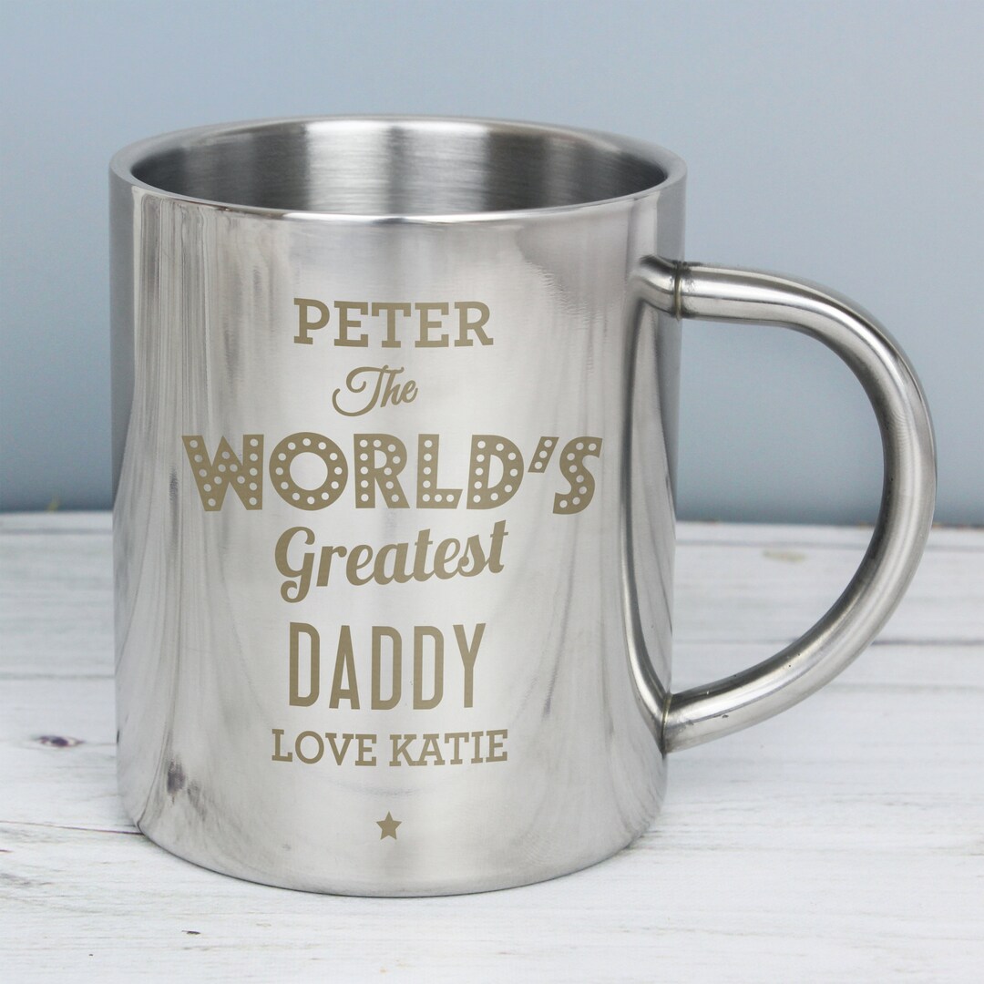 Personalised 'the World's Greatest' Stainless Steel Mug - Etsy