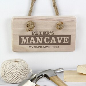 Personalised Man Cave Wooden Sign - Etsy