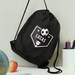 Personalised Black School Draw String Bag, Swim Bag, Football Design - Etsy