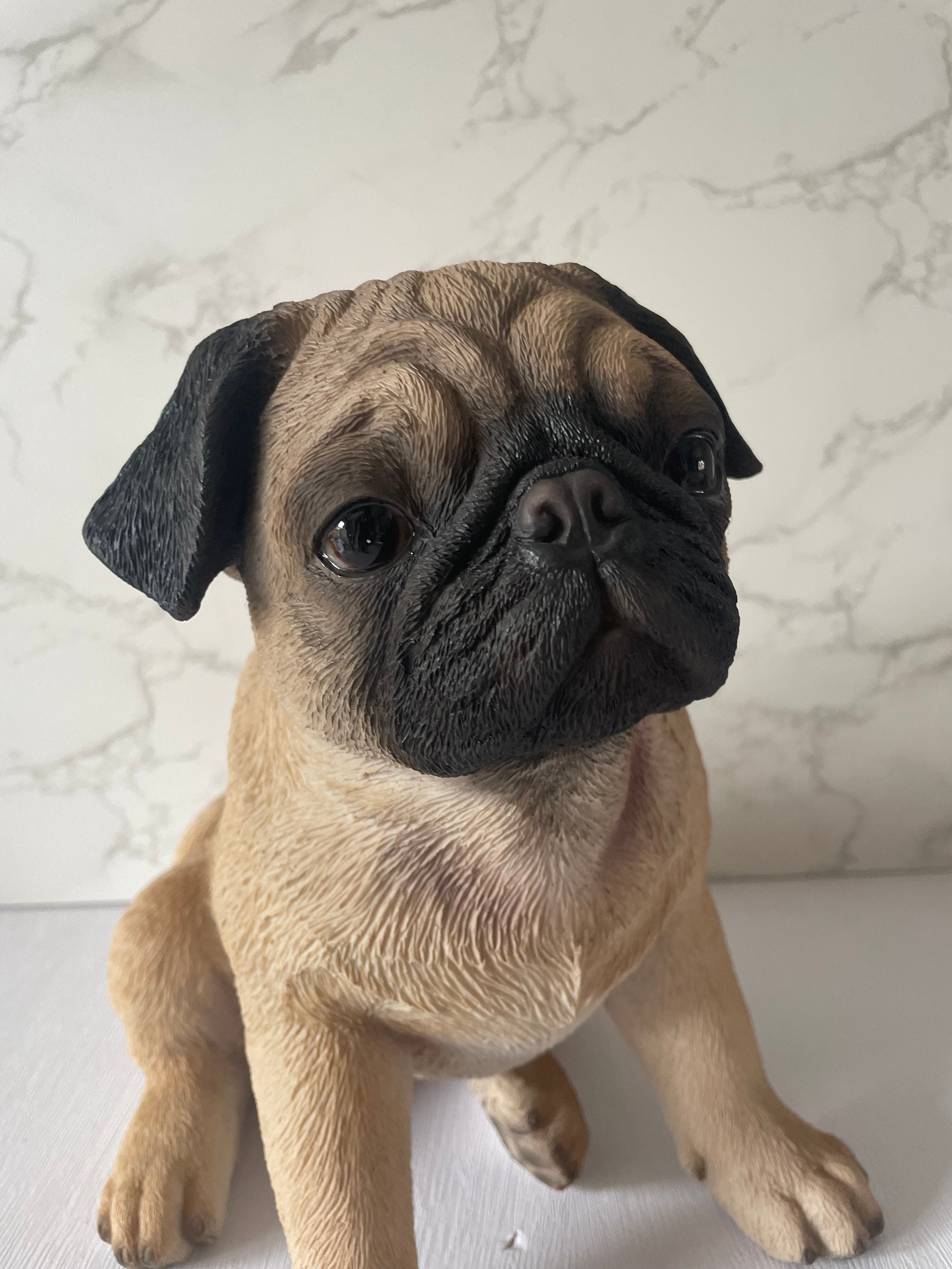 Vivid Arts Real Life Sitting Pug Dog Resin Ornament - Etsy