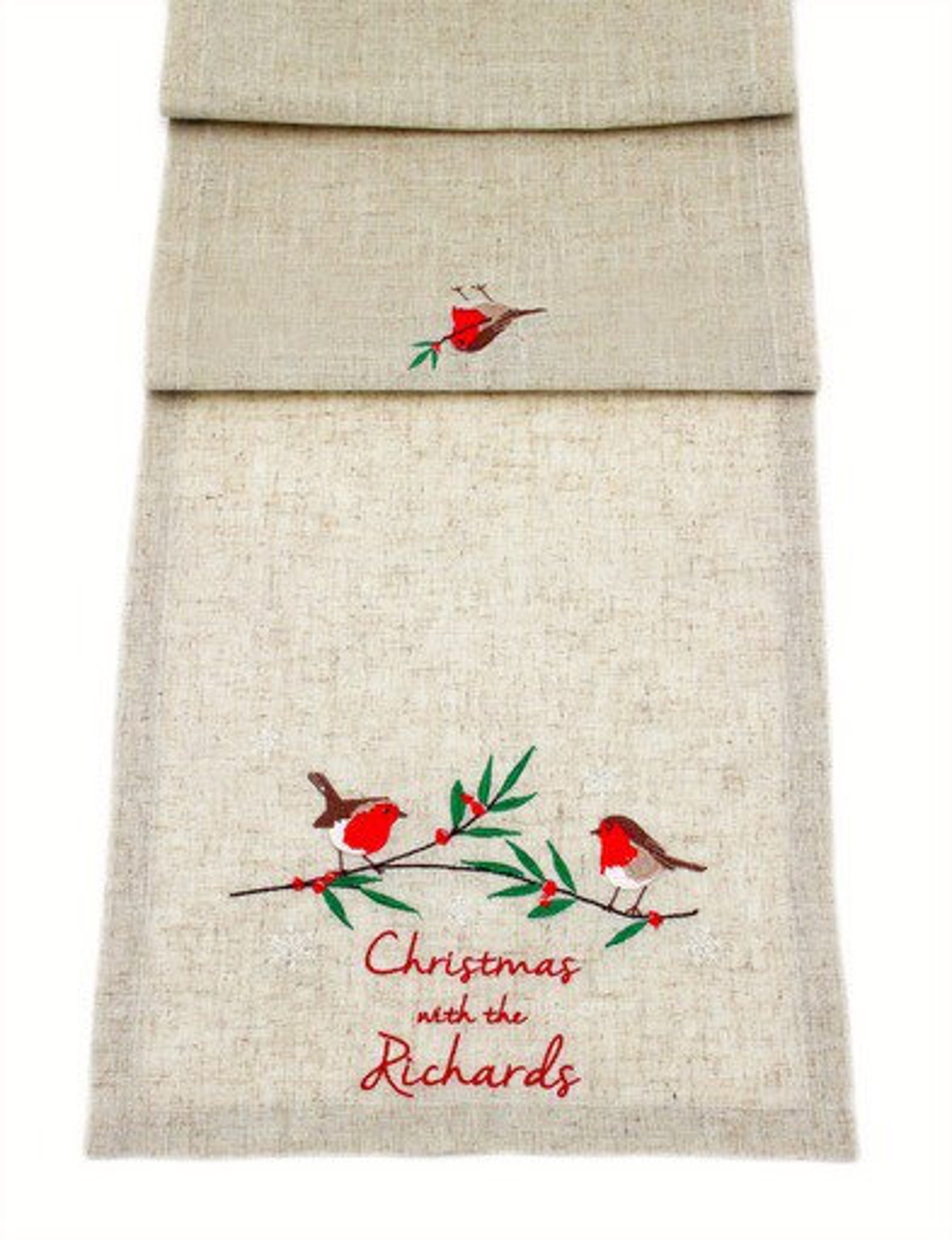 Peggy Wilkins Personalised Embroidery Robin Festive Christmas - Etsy