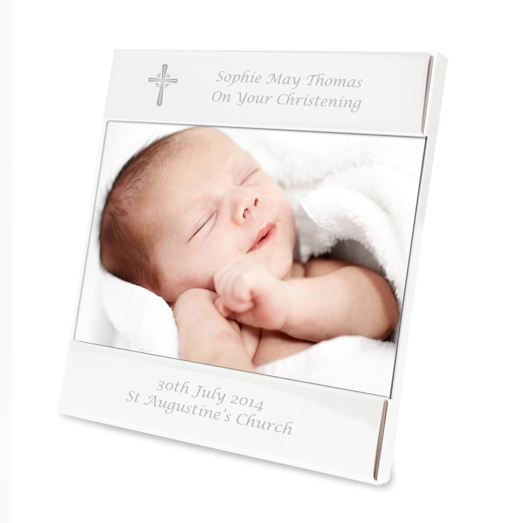 Personalised Silver Cross 6x4 Photo Frame - Perfect Home Decor Gift ...