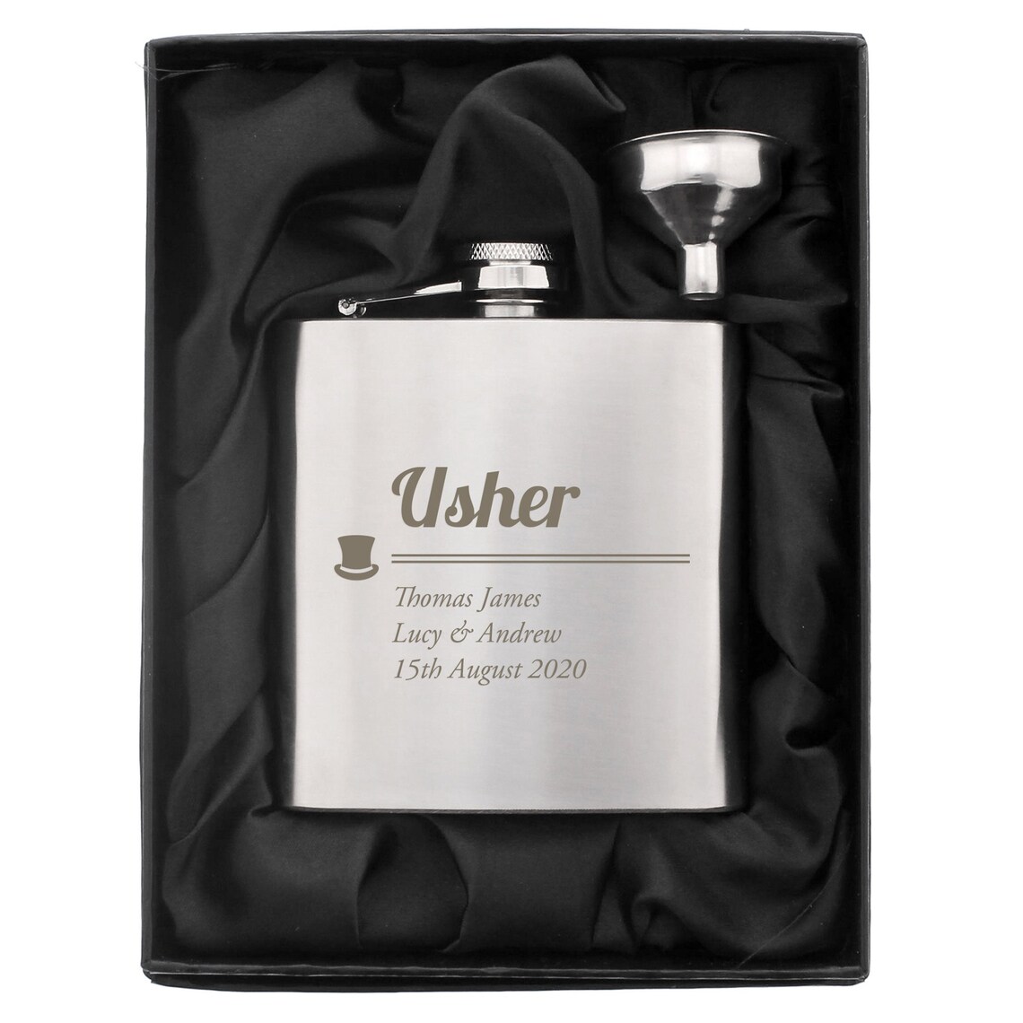 Personalised Metal Wedding Usher Hip Flask - Perfect Gift for Ushers ...