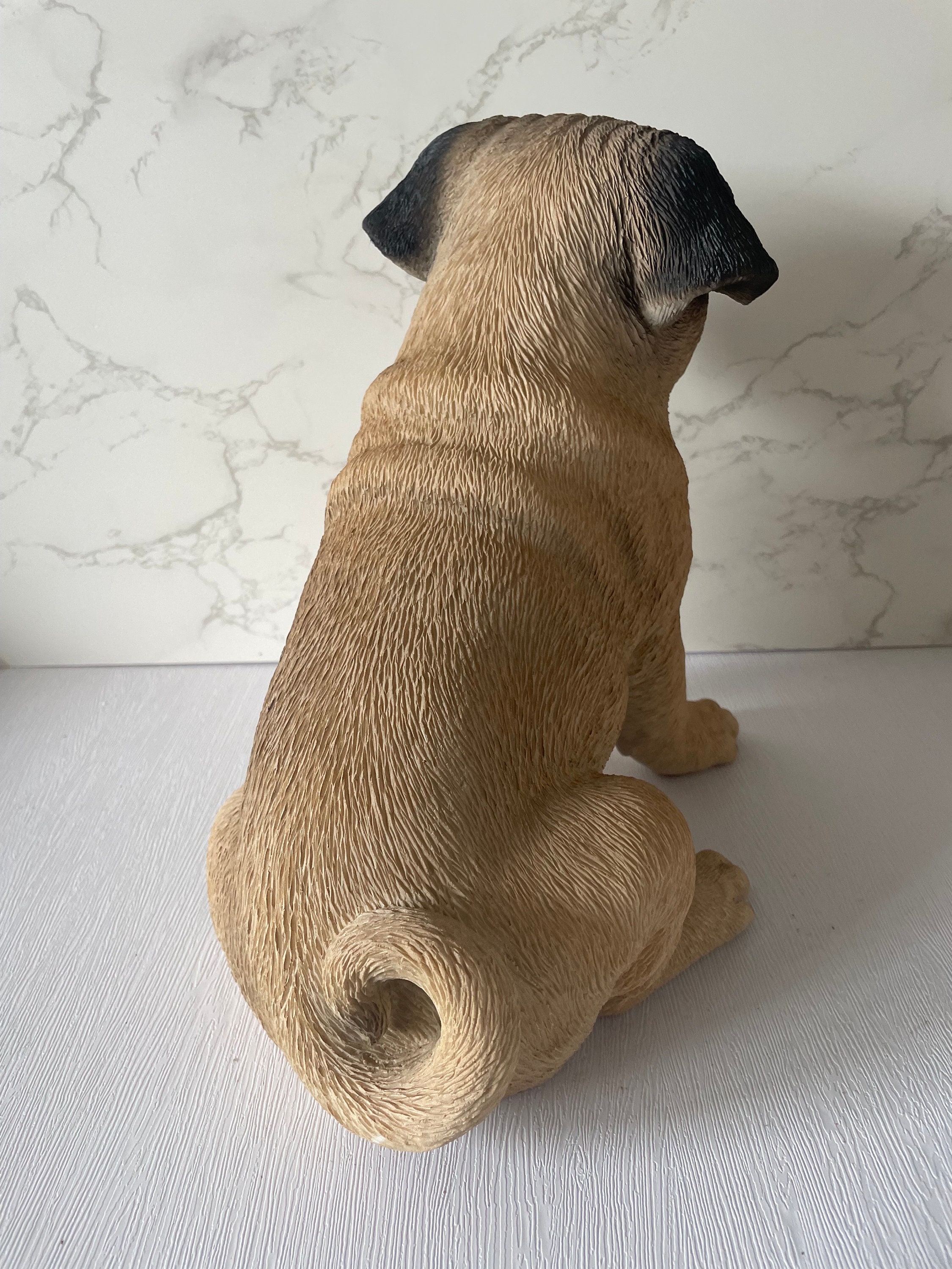 Vivid Arts Real Life Sitting Pug Dog Resin Ornament - Etsy