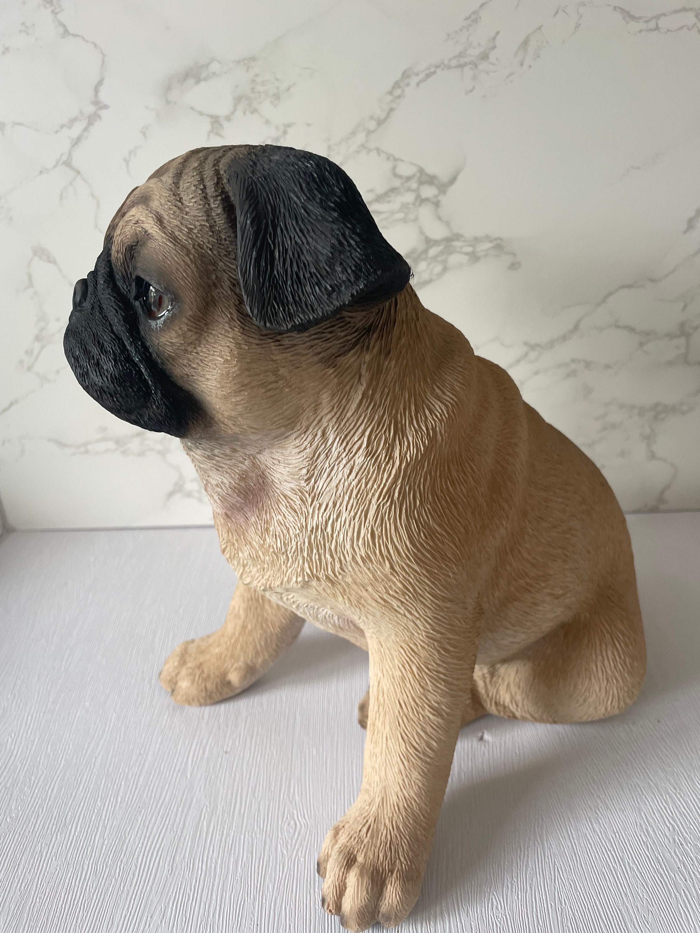 Vivid Arts Real Life Sitting Pug Dog Resin Ornament - Etsy