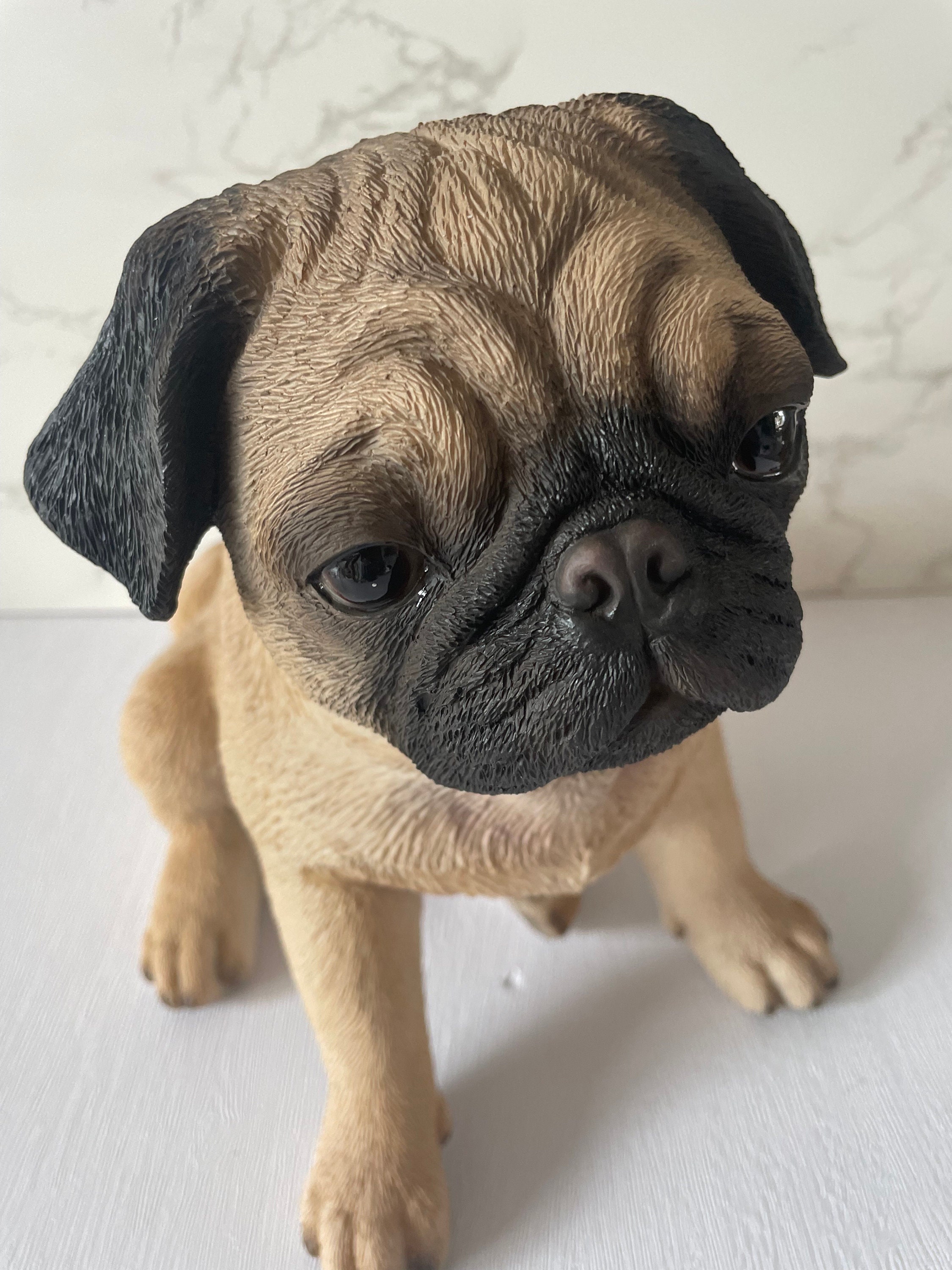 Vivid Arts Real Life Sitting Pug Dog Resin Ornament - Etsy